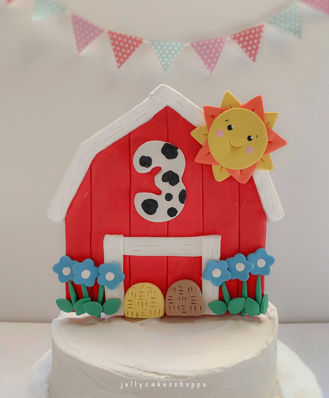 Barn Cake Topper, Red Barn Birthday Theme, Farm Cake Topper, Farm Baby ...