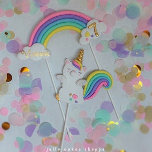 Caticorn Cake Topper, Non Edible Cake Topper, Personalized Kittycorn ...