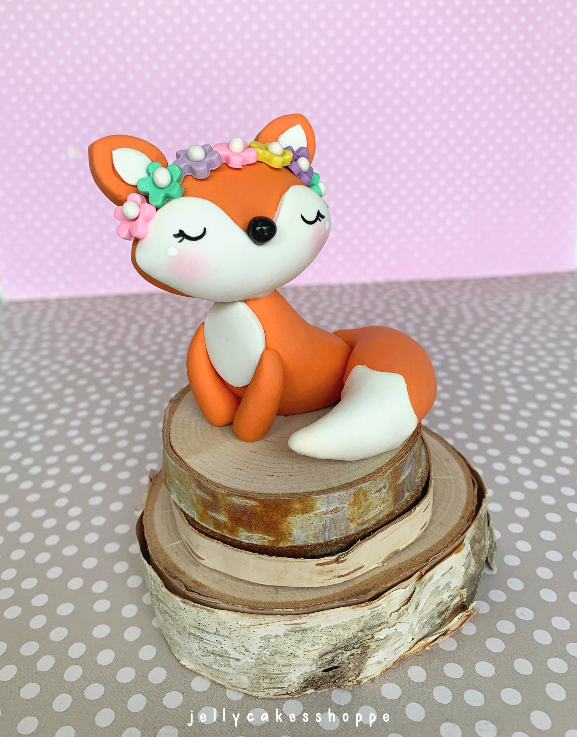 Fox Cake Topper Nonedible Woodland Cake Decoration Woodland - Etsy