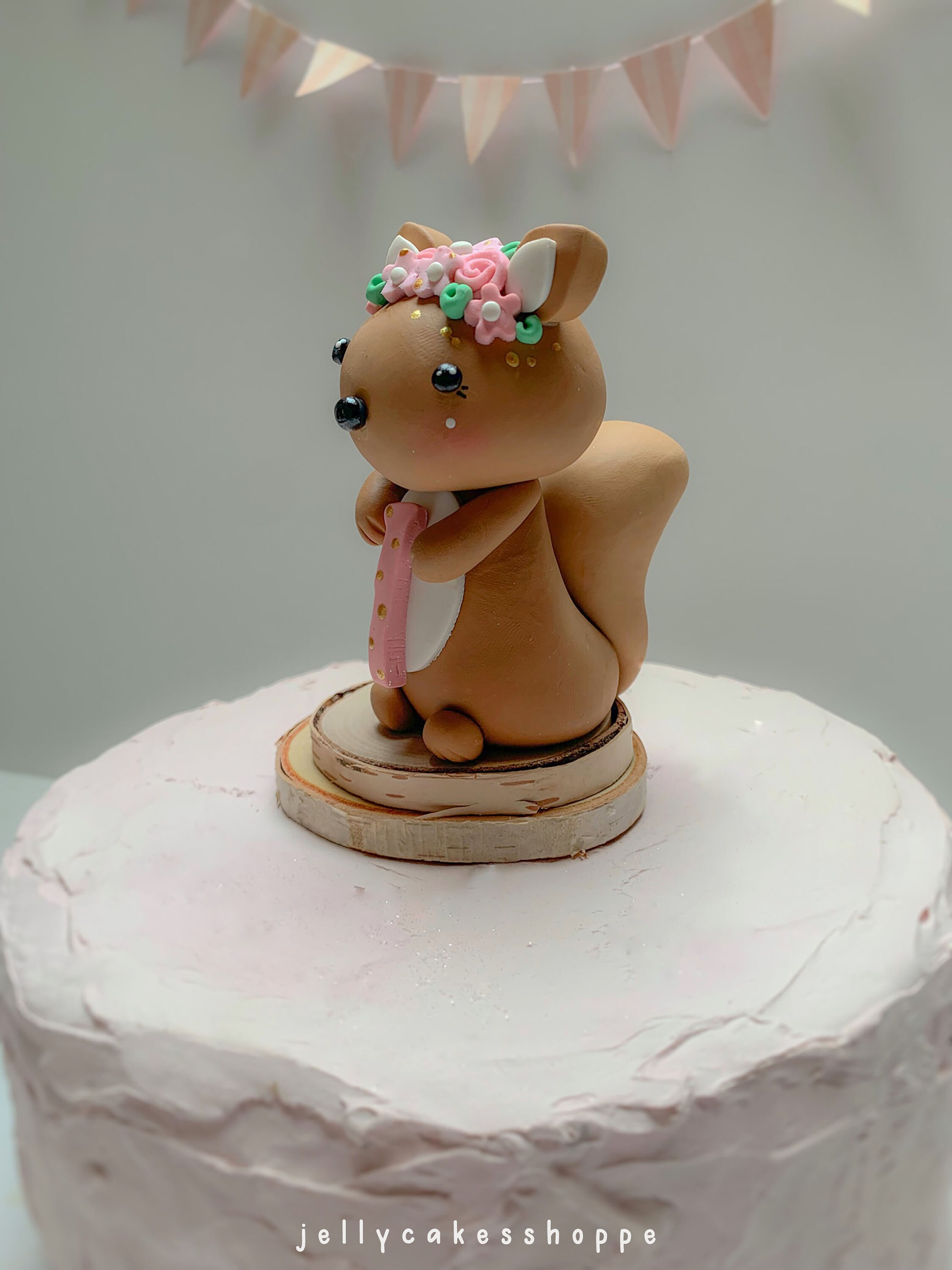 Woodland Animal Cake Topper Squirrel Cake Topper Woodland - Etsy