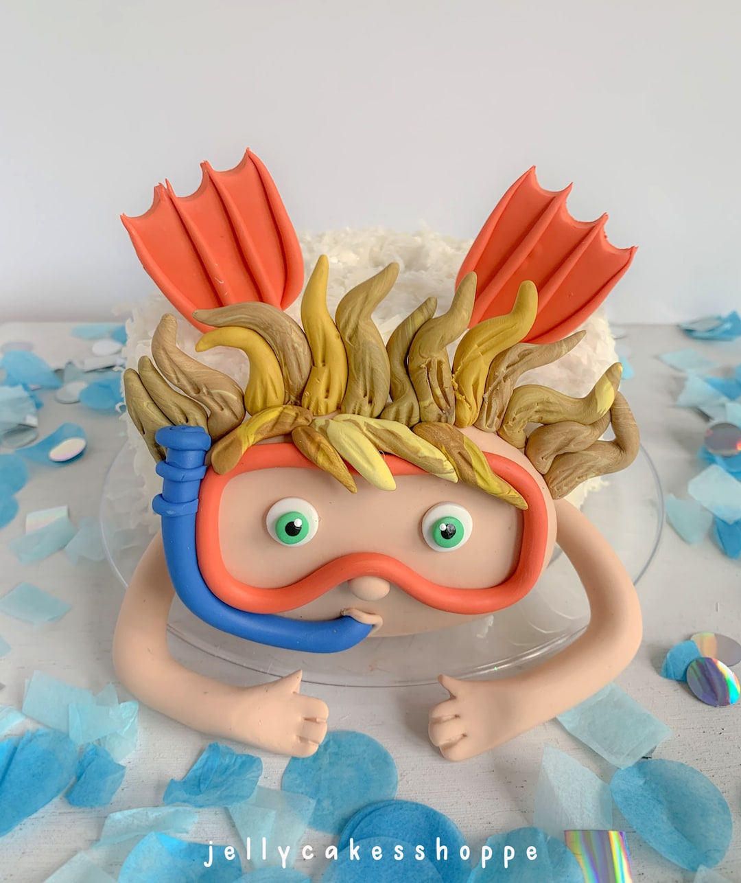 Scuba Diver Cake Topper, Nonedible, Summer Birthday Cake Decoration ...