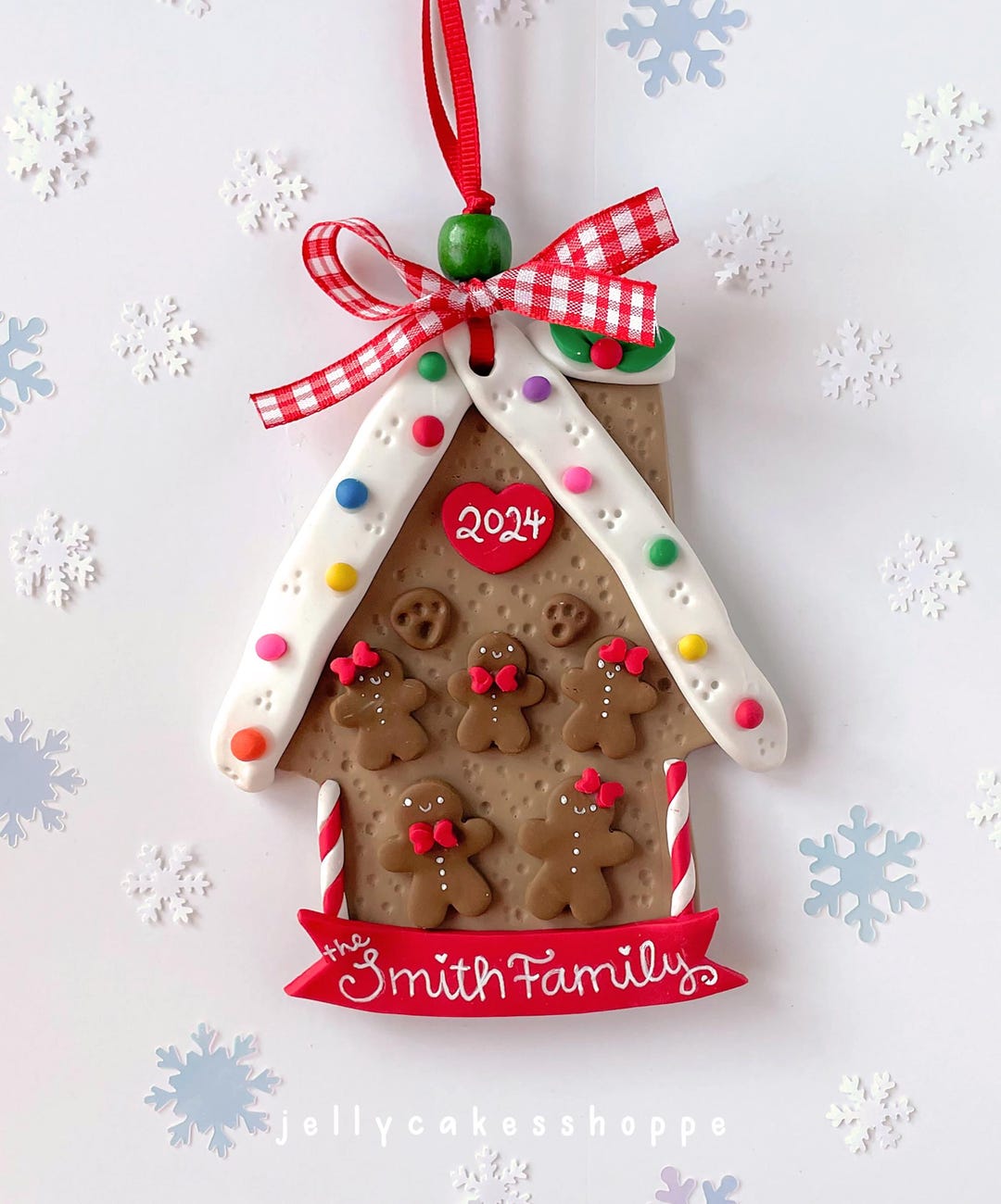 Personalized Gingerbread Family Christmas Ornament, Gingerbread House ...