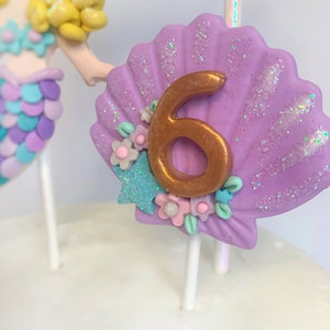 Personalized Mermaid Cake Topper, Pastel Mermaid Birthday, Under the ...
