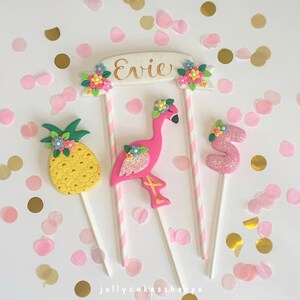 Flamingo Cake Topper, Non Edible Cake Topper, Pink Flamingo Birthday ...