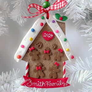 Personalized Gingerbread Family Christmas Ornament, Gingerbread House ...