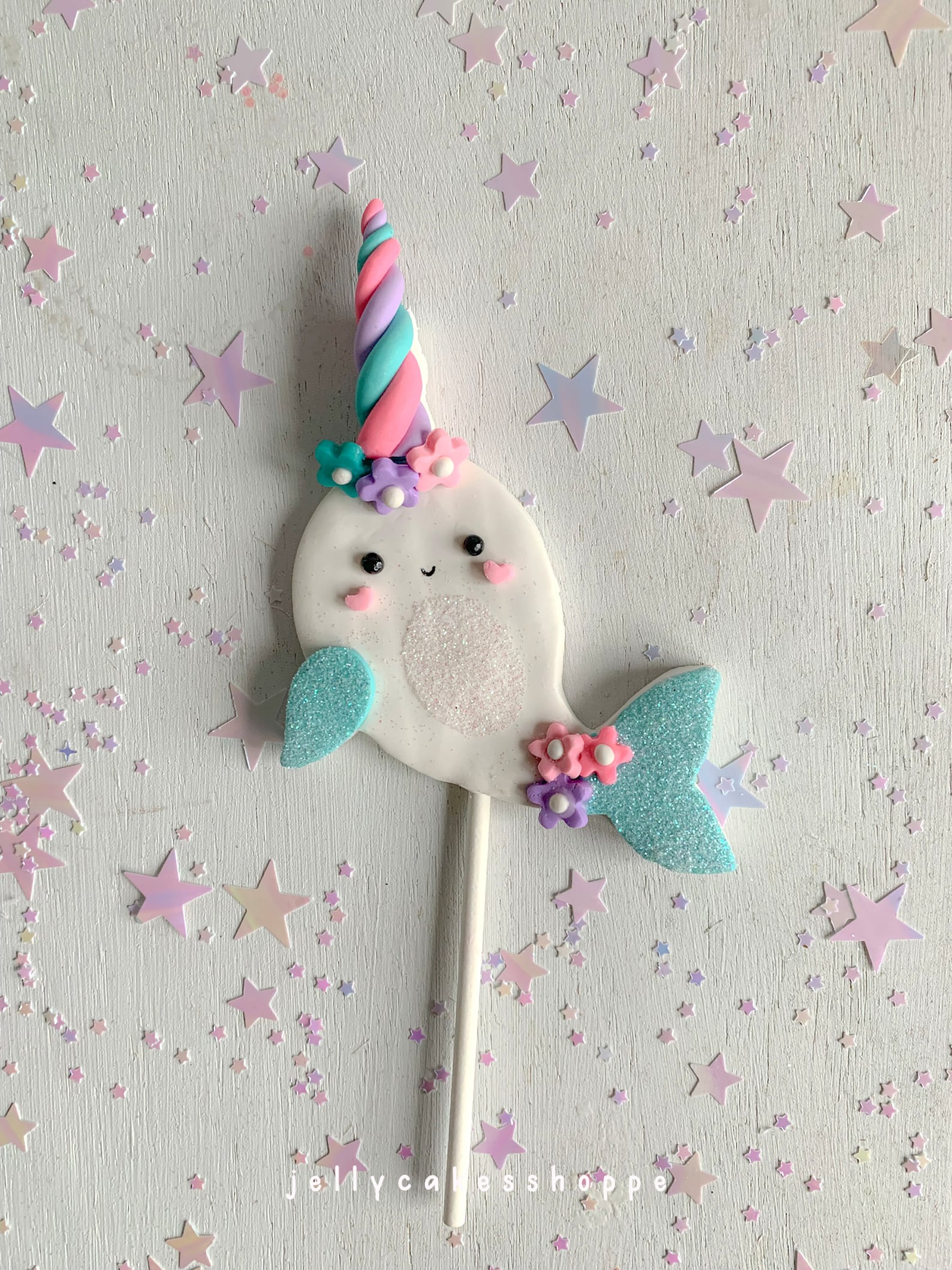 Mermicorn Cake Decorations, Unicorn Mermaid Cake Topper, Nonedible ...