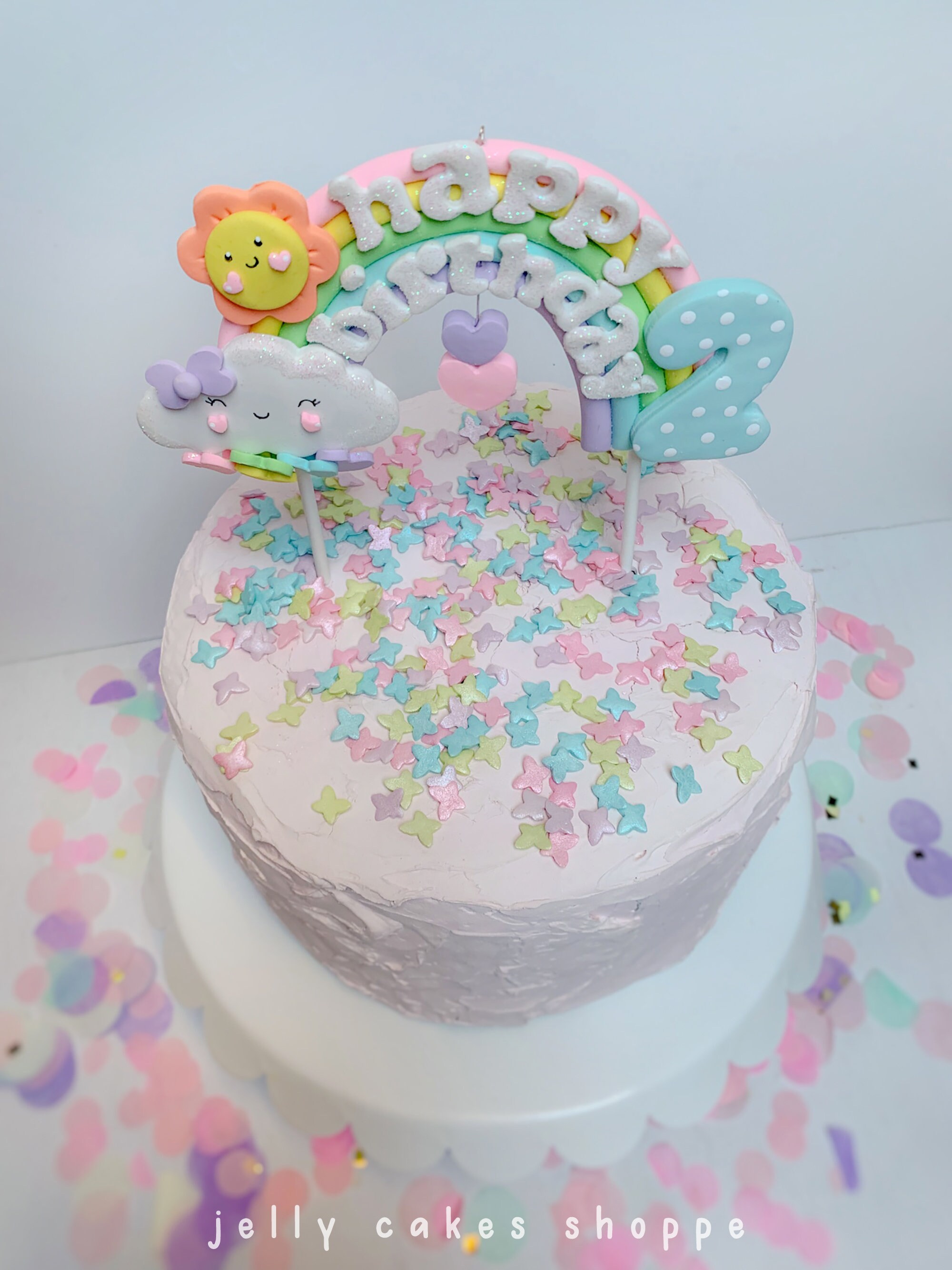 Custom Rainbow Cake Topper, Rainbow Birthday, Personalized Keepsake ...