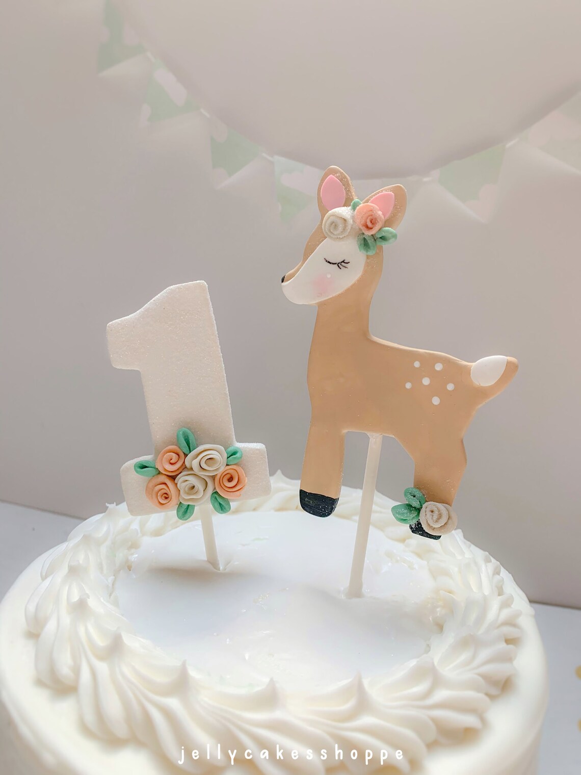 Woodland Deer Cake Topper, Non Edible Cake Topper, Woodland Animals ...