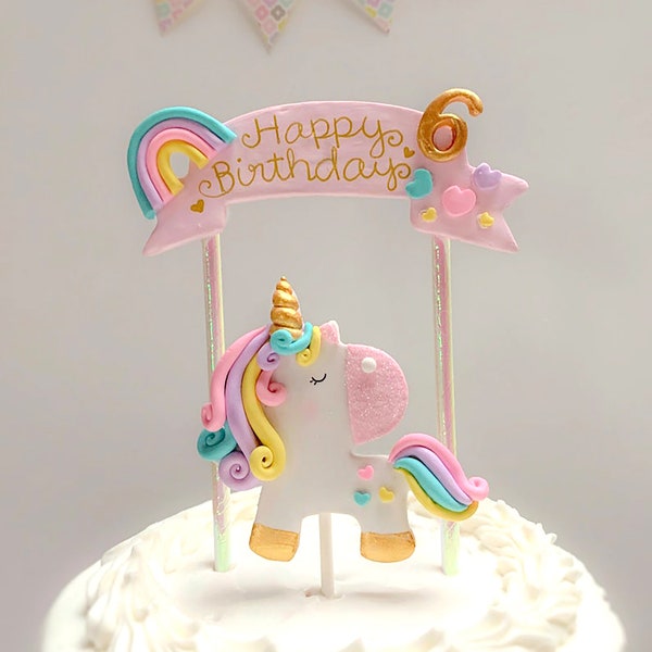 Unicorn Cake Topper - Etsy