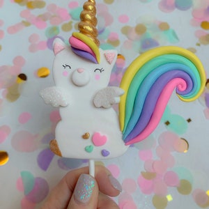 Caticorn Cake Topper, Non Edible Cake Topper, Personalized Kittycorn ...