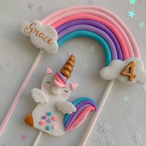 Caticorn Cake Topper, Non Edible Cake Topper, Personalized Kittycorn ...