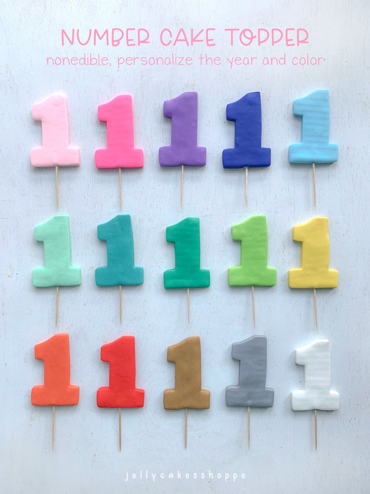 Custom Number Cake Topper Nonedible Birthday Number - Etsy
