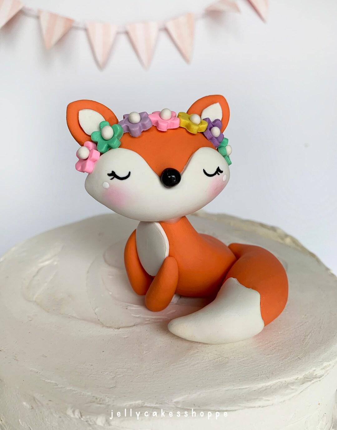 Fox Cake Topper, Nonedible Woodland Cake Decoration, Woodland Baby ...