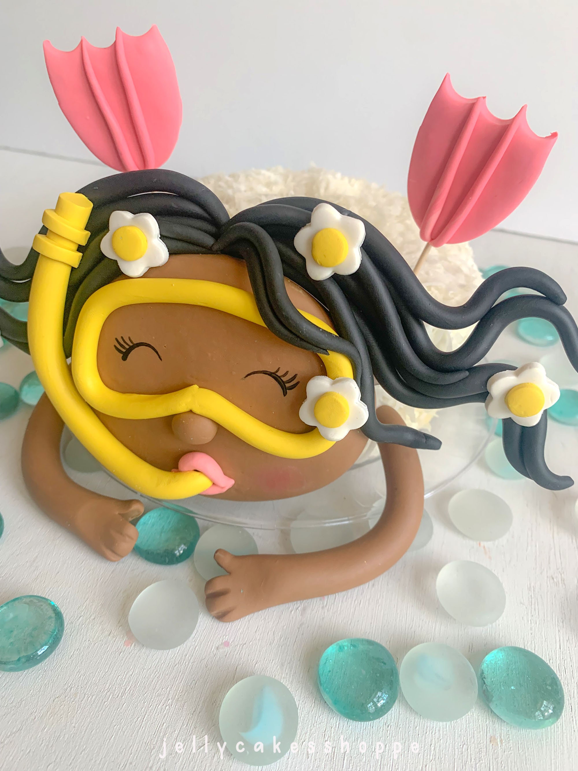 Scuba Diver Girl Cake Topper, Nonedible, Summer Birthday Cake ...