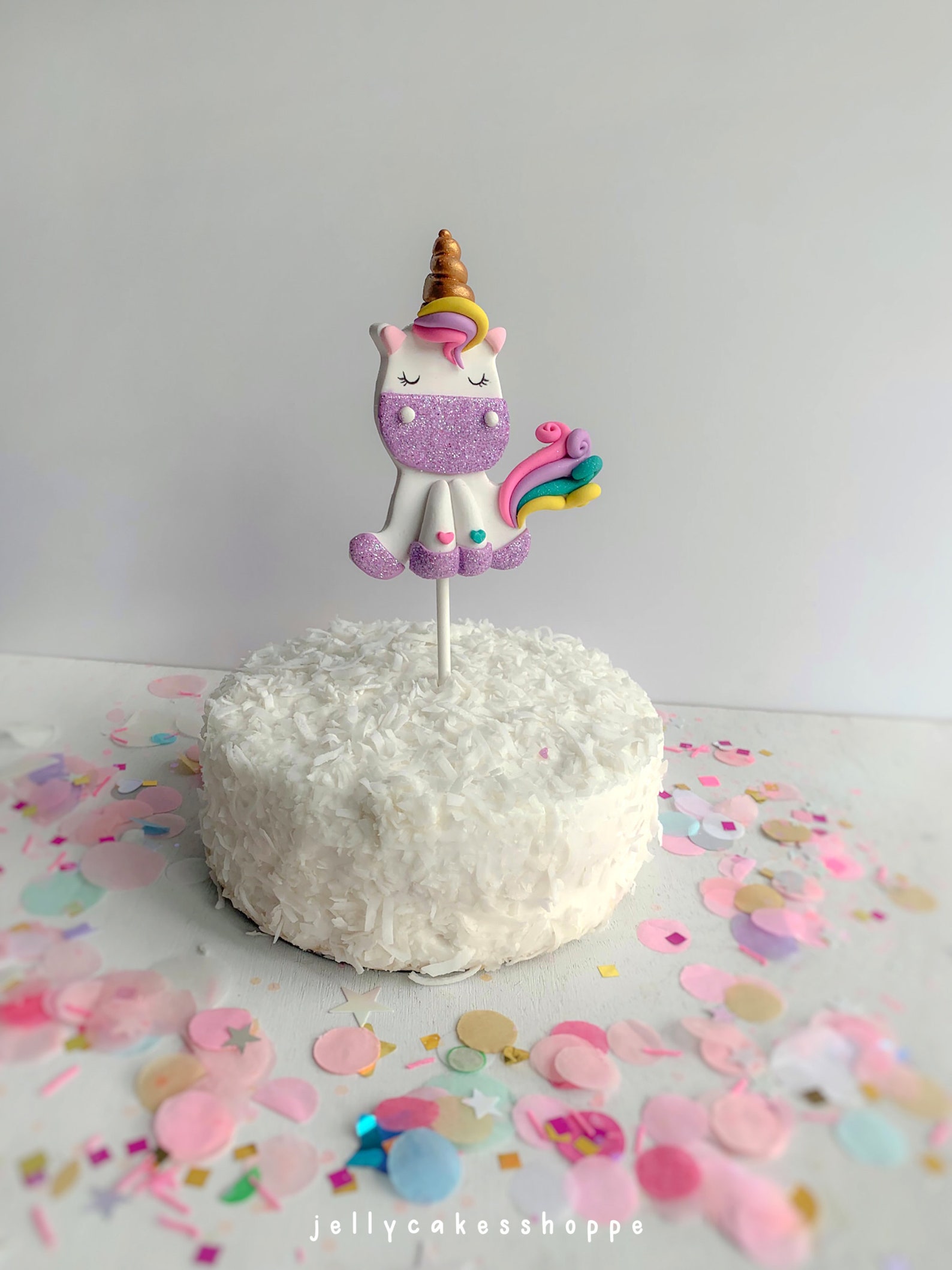 Rainbow Unicorn Cake Topper, Nonedible Unicorn Cake Decoration, Unicorn ...