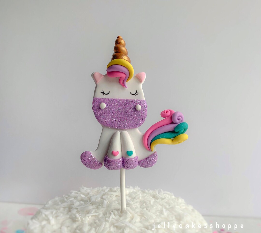 Rainbow Unicorn Cake Topper, Nonedible Unicorn Cake Decoration, Unicorn ...