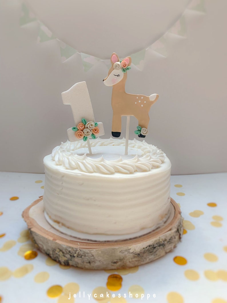 Woodland Deer Cake Topper, Non Edible Cake Topper, Woodland Animals ...
