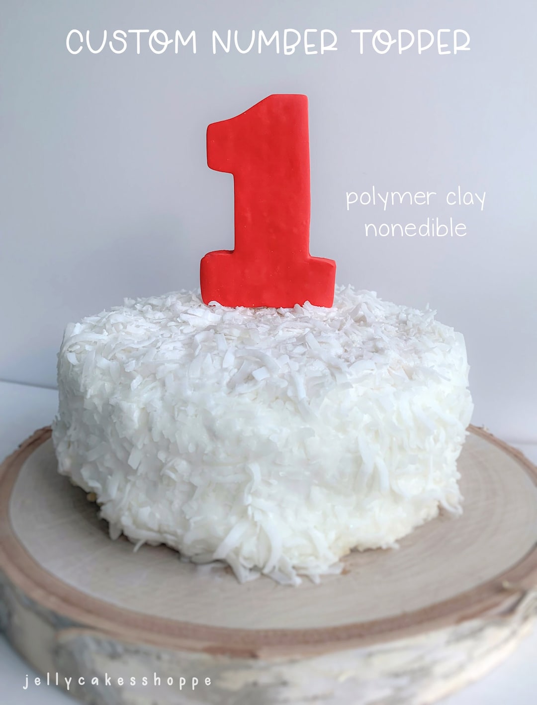 Custom Number Cake Topper, Nonedible Birthday Number, Personalized, 1st ...