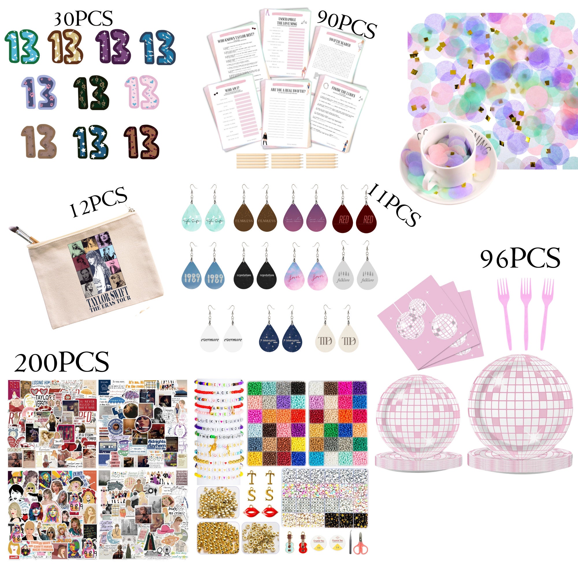 The Complete Taylor Swift the Eras Tour Birthday Party Supplies Kit for ...
