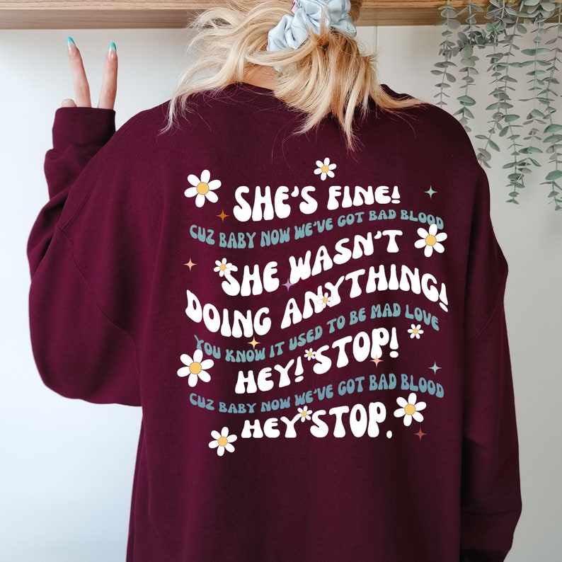 Taylor Swift Bad Blood Eras Concert Hey Stop Sweatshirt Eras - Etsy