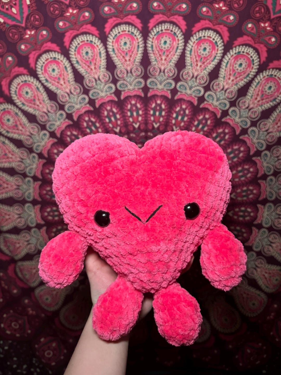 Crochet Heart Buddy Plushie, Valentine's Day Gift - Etsy