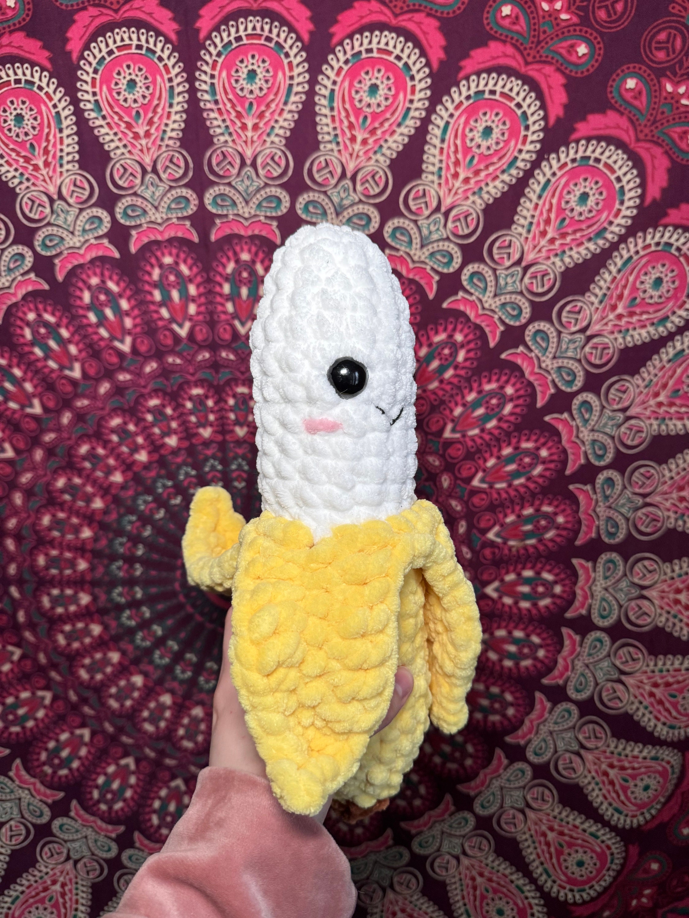 Handmade Banana Plushie, Cute Fruit Plushies, Bananas, Banana Plushie ...