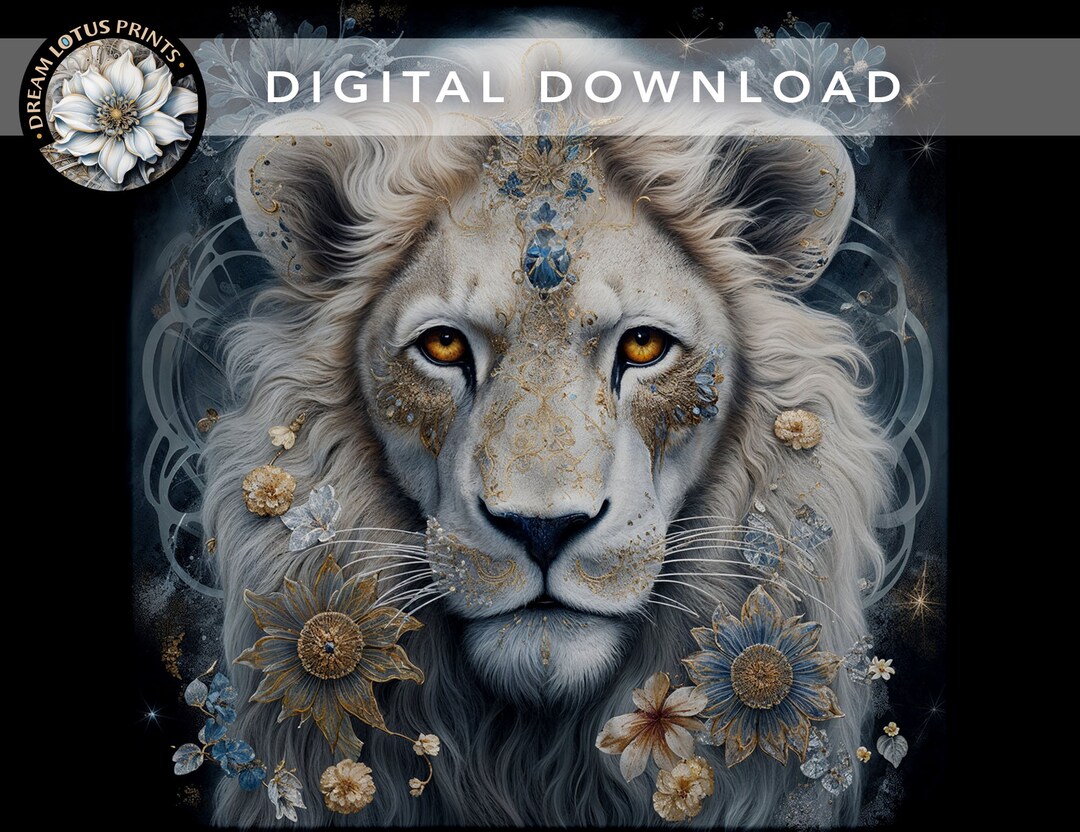 Lion Digital File, Wildlife Poster, Big Cats Print, Nature Lover Gift ...