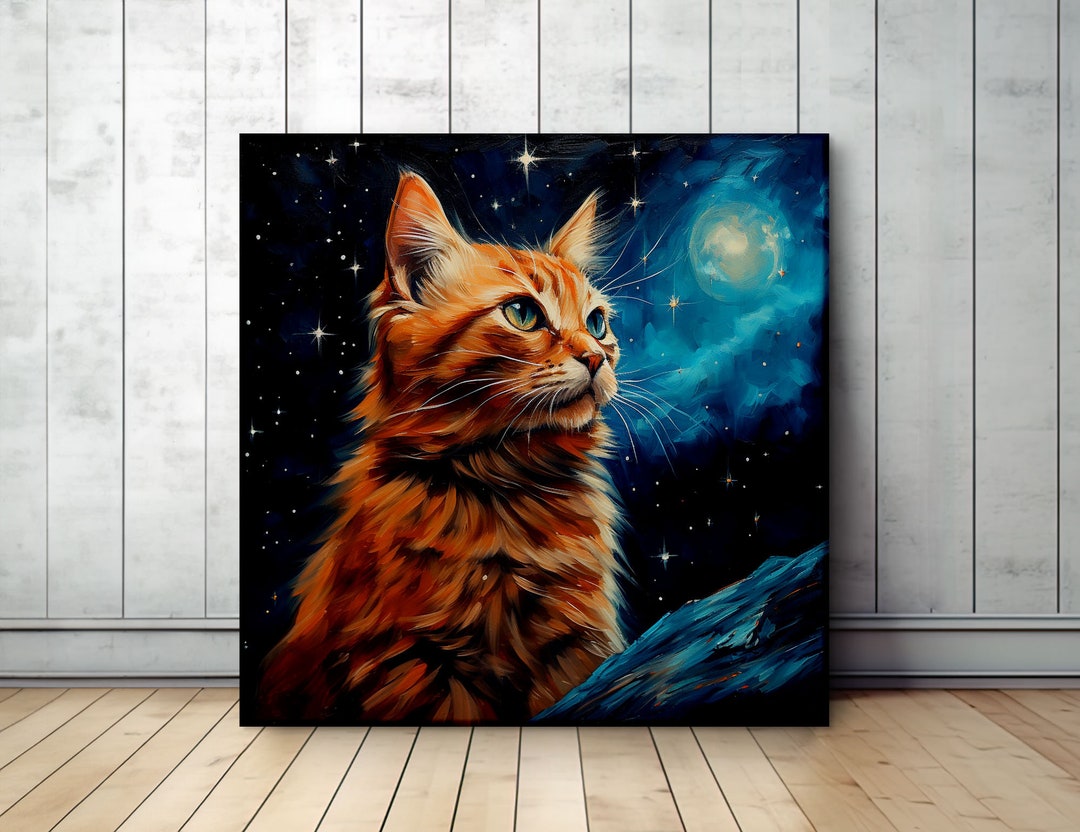 Ginger Cat Wall Art, Ginger Cat Poster, Cat Print, Cat Lover Gift ...