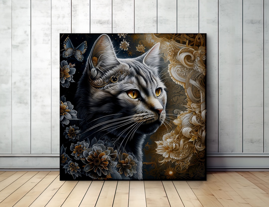 Tabby Cat Wall Art, Tabby Cat Poster, Cat Print, Cat Lover Gift ...