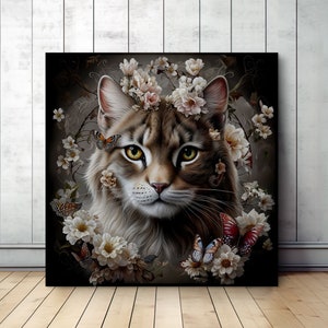 Tabby Cat Wall Art, Tabby Cat Poster, Cat Print, Cat Lover Gift ...