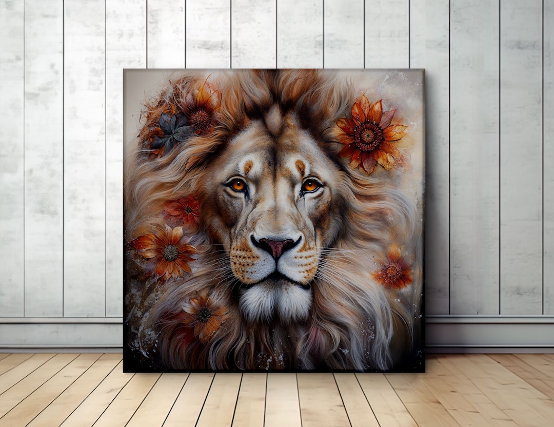 Lion Wall Art, Wildlife Poster, Big Cats Print, Nature Lover Gift ...