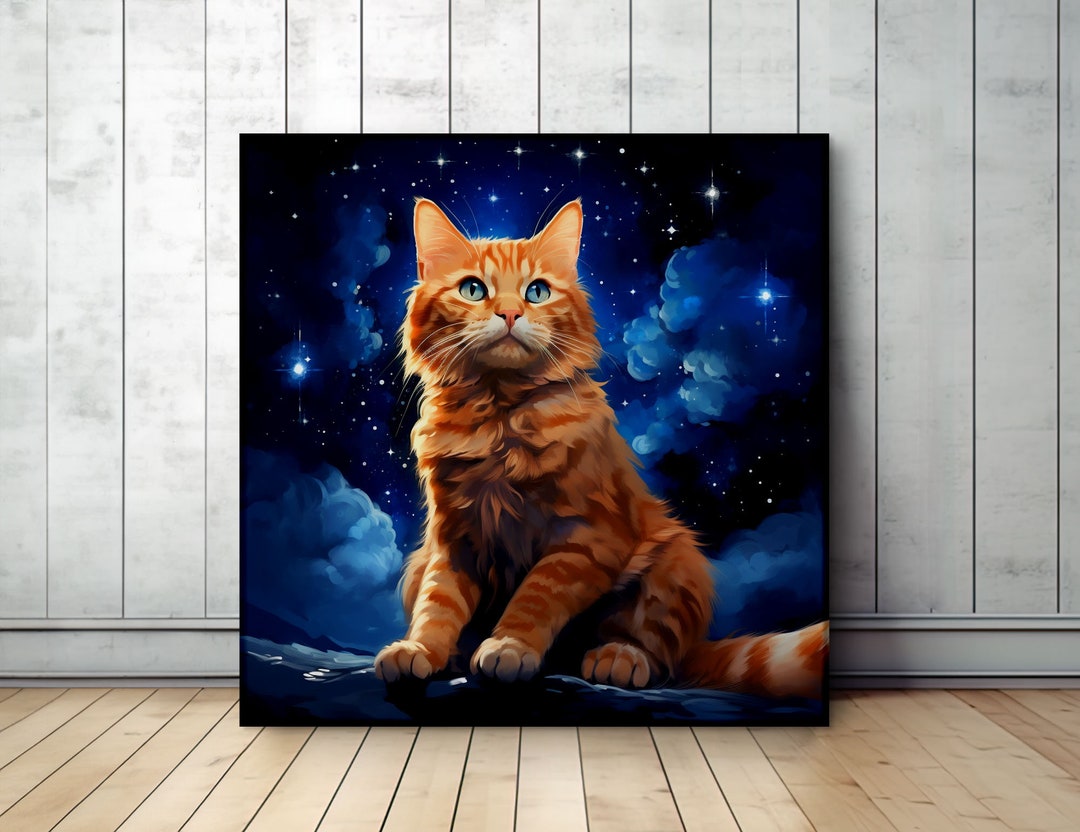 Ginger Cat Wall Art, Ginger Cat Poster, Cat Print, Cat Lover Gift ...