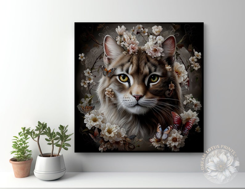 Tabby Cat Wall Art, Tabby Cat Poster, Cat Print, Cat Lover Gift ...