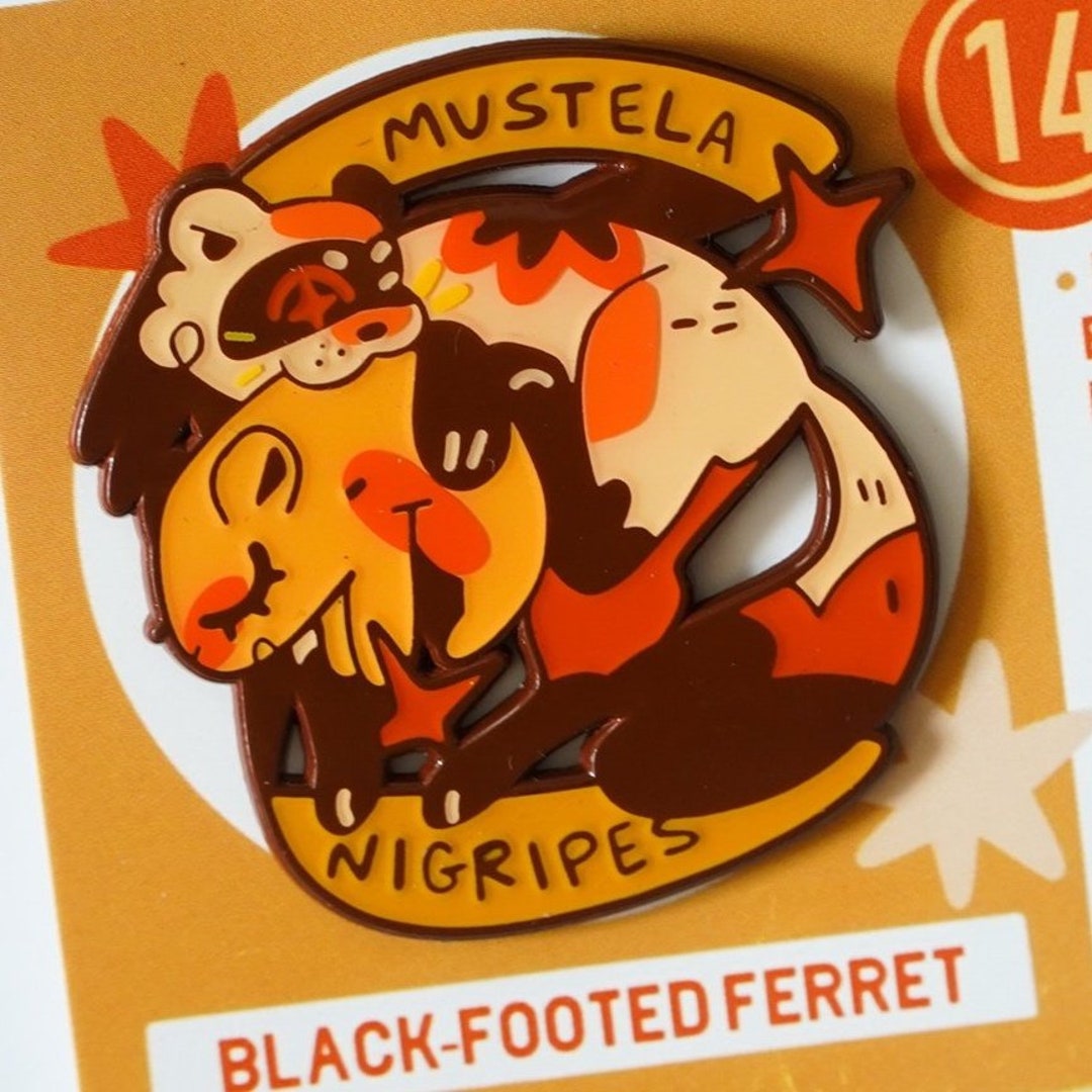Black-footed Ferret 2" Enamel Pin - Etsy