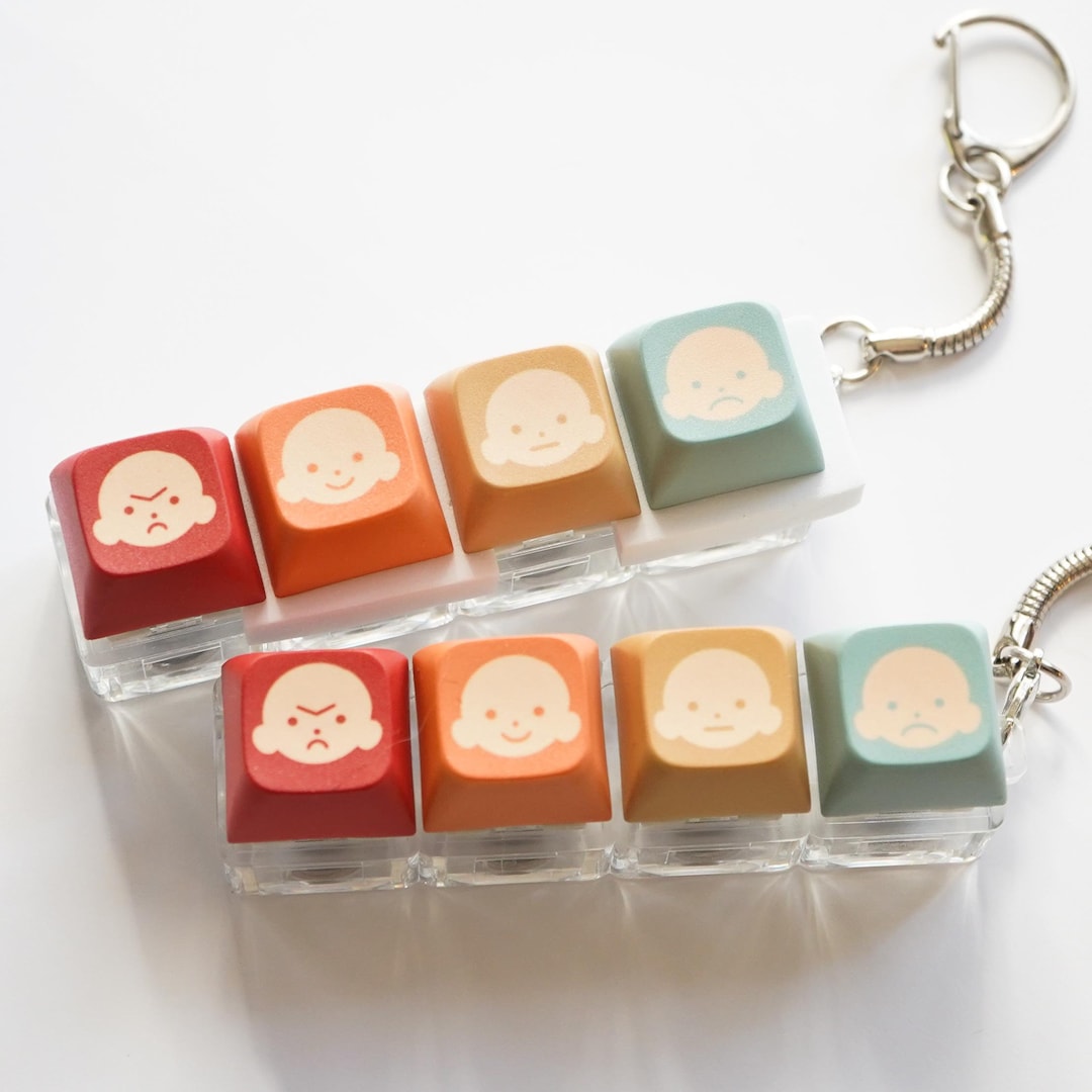 Mood Fidget Keycap Keychains (with Lights!) - Etsy