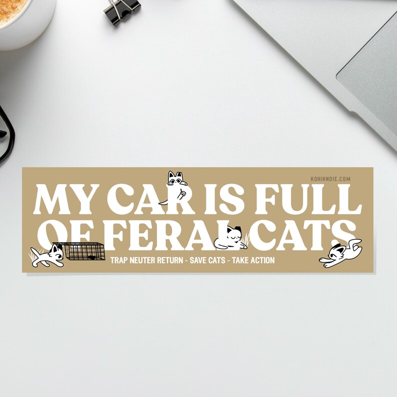 My Car is Full of Feral Cats TNR Bumper Sticker - Etsy