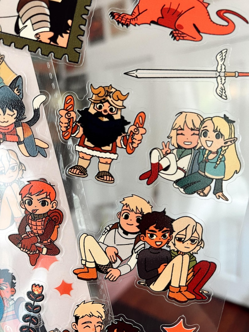 Dunmeshi Clear Sticker Sheets 8x5 - Etsy