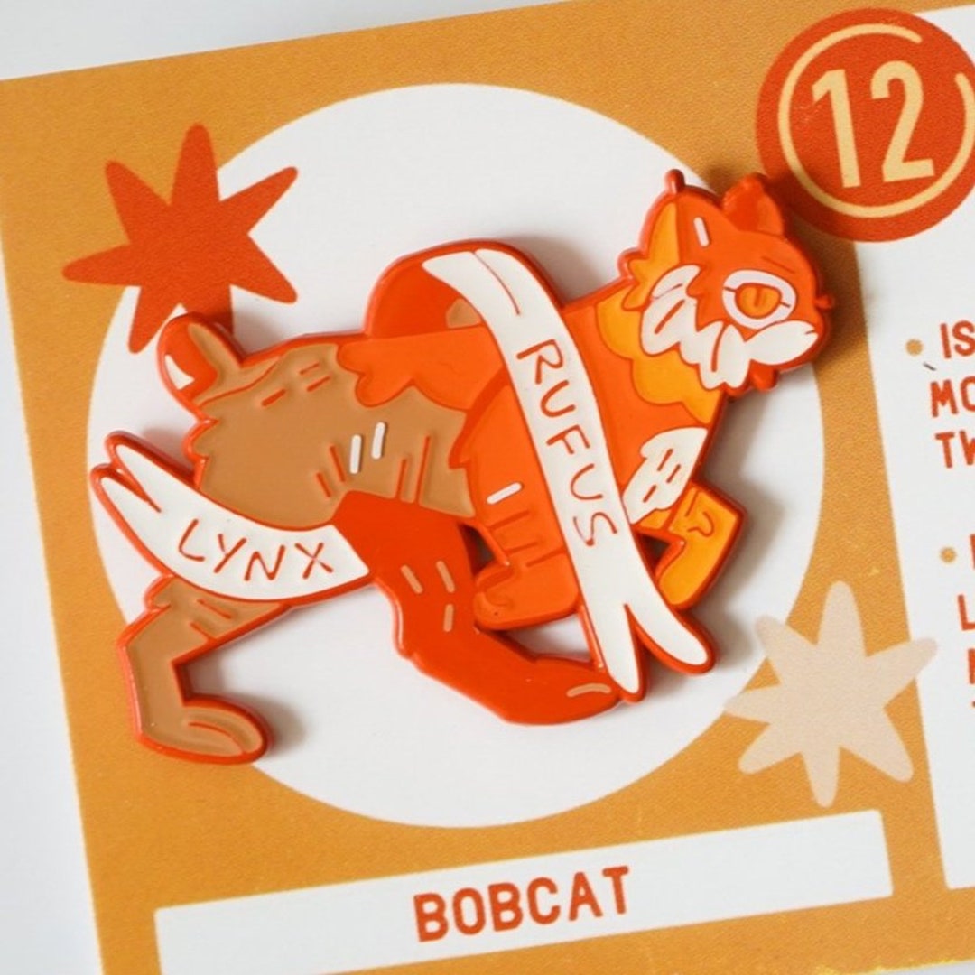 Bobcat 2" Enamel Pin - Etsy