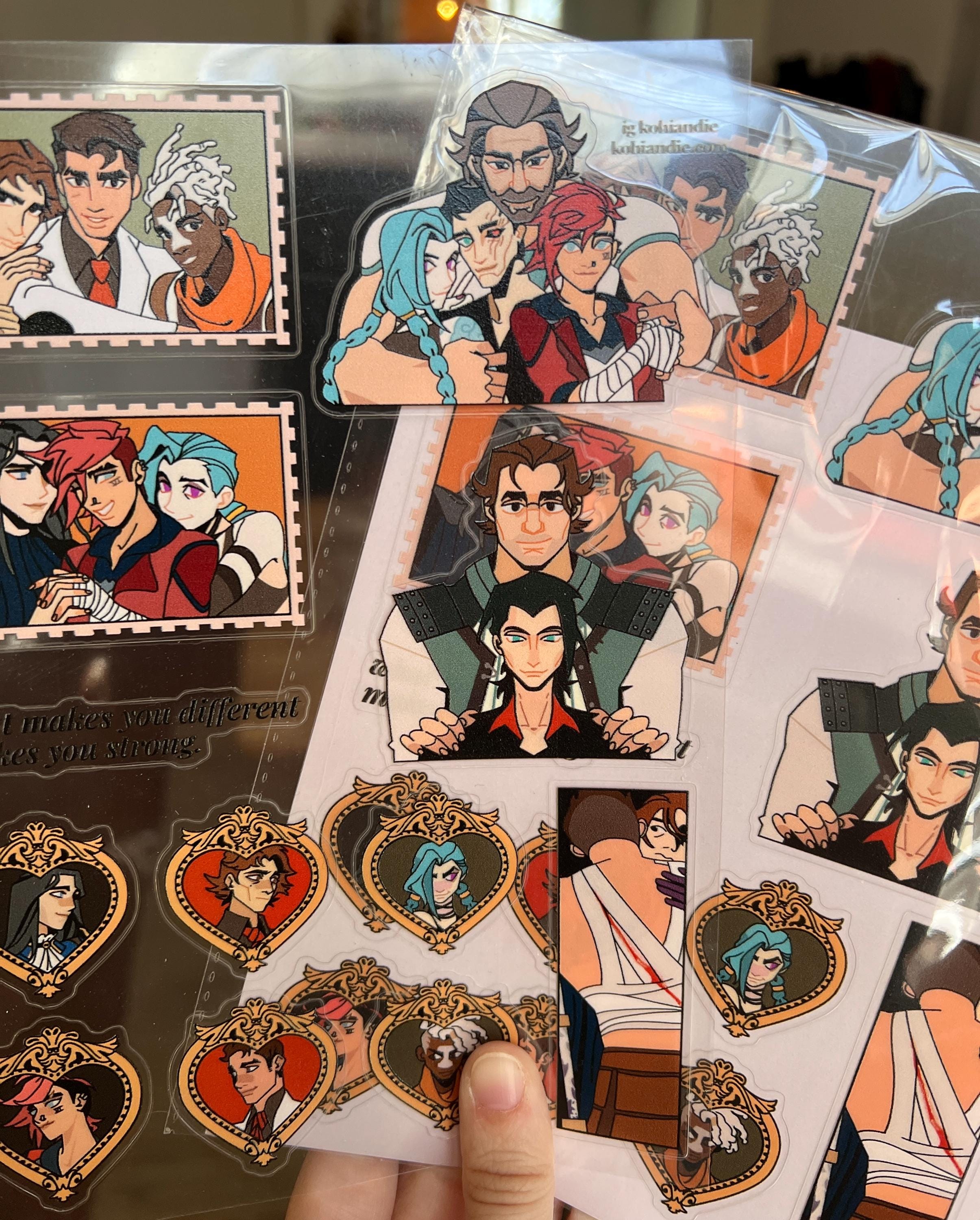 Arcane Crews Sticker Sheet 8x5" Ft. Vander, Silco, Jinx, Vi, Viktor ...