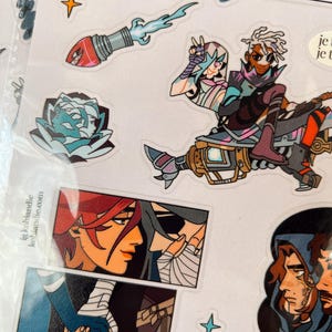 Arcane Shippy Sticker Sheet 8x5" Ft. Vander, Silco, Jinx, Vi, Viktor ...