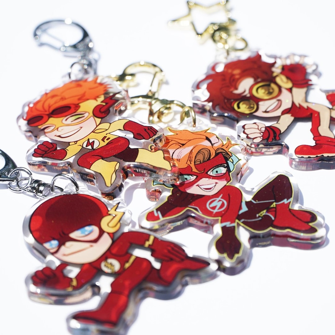 Speedsters Keychains -- Ft. Wally, Barry, Bart, Etc. - Etsy