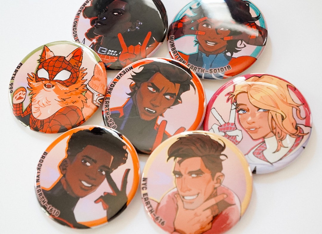 Atsv Circle Buttons: Ft. Miles, Gwen, Miguel, Peter B, Pavitr, Hobie ...