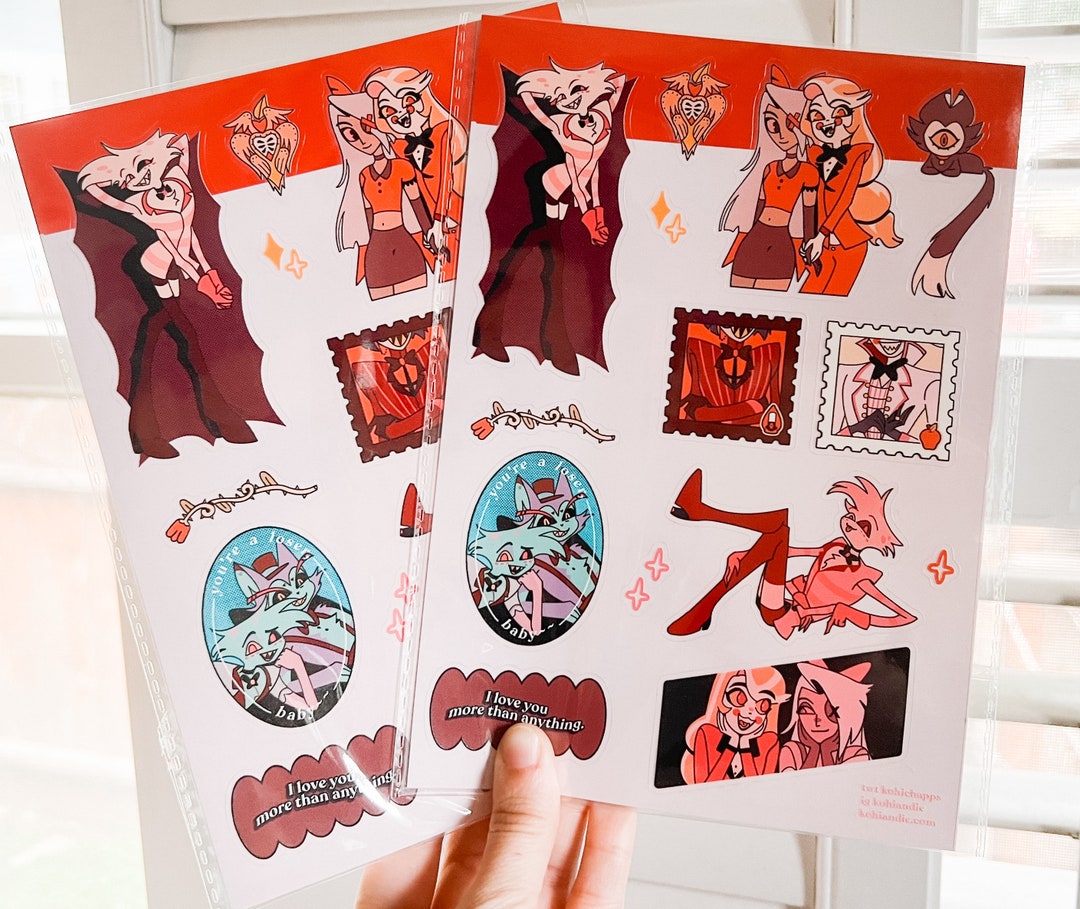Hazbin Clear Sticker Sheets 8x5 - Etsy