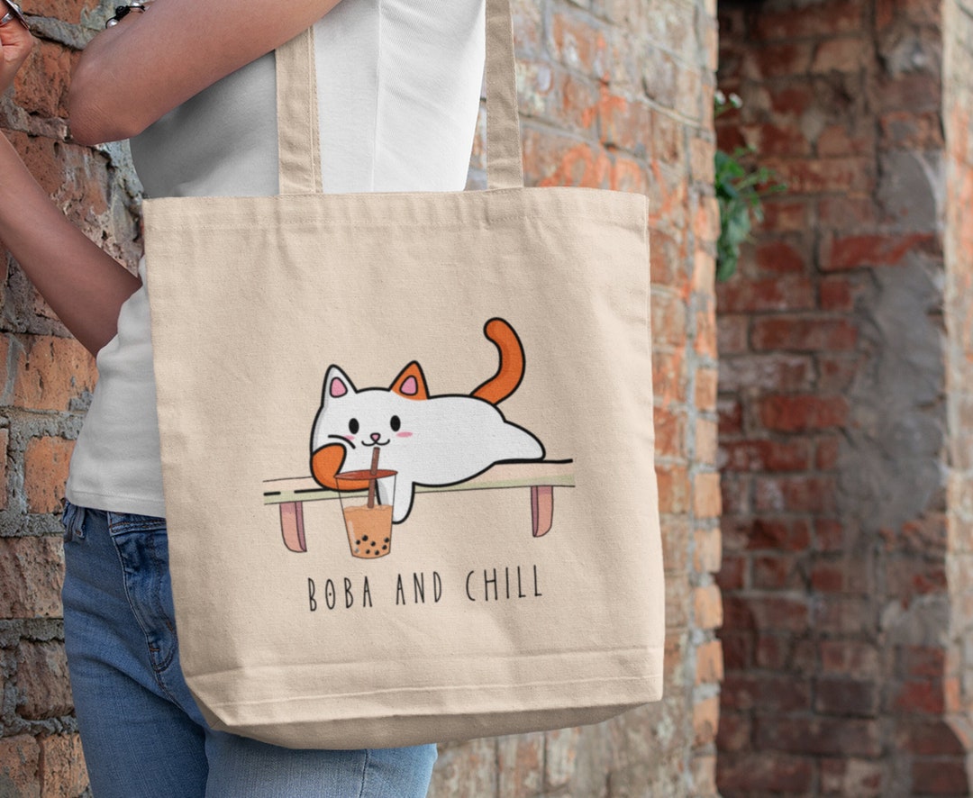 Boba and Chill Bag Boba Bag Boba Lover Boba Gifts Bubble - Etsy