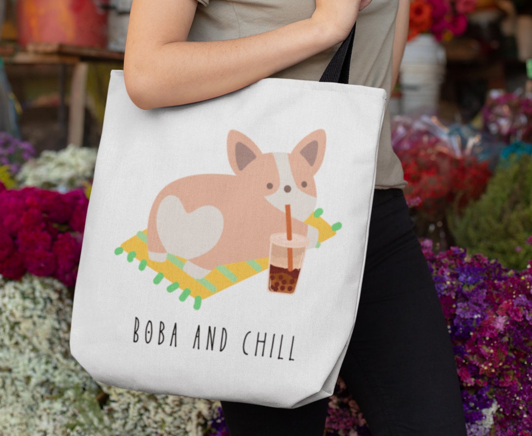 Boba and Chill Bag, Boba Bag, Boba Lover, Boba Gifts, Bubble Tea Bag ...