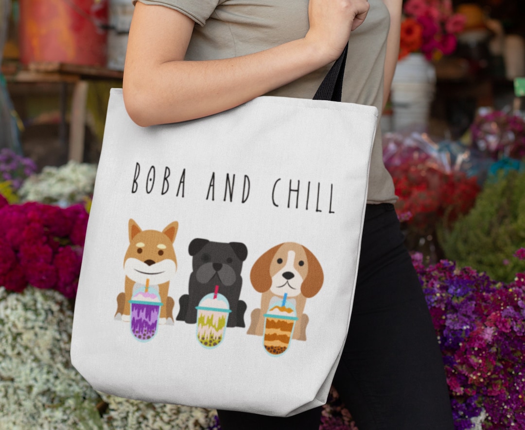 Boba and Chill Bag, Boba Bag, Boba Lover, Boba Gifts, Bubble Tea Bag ...