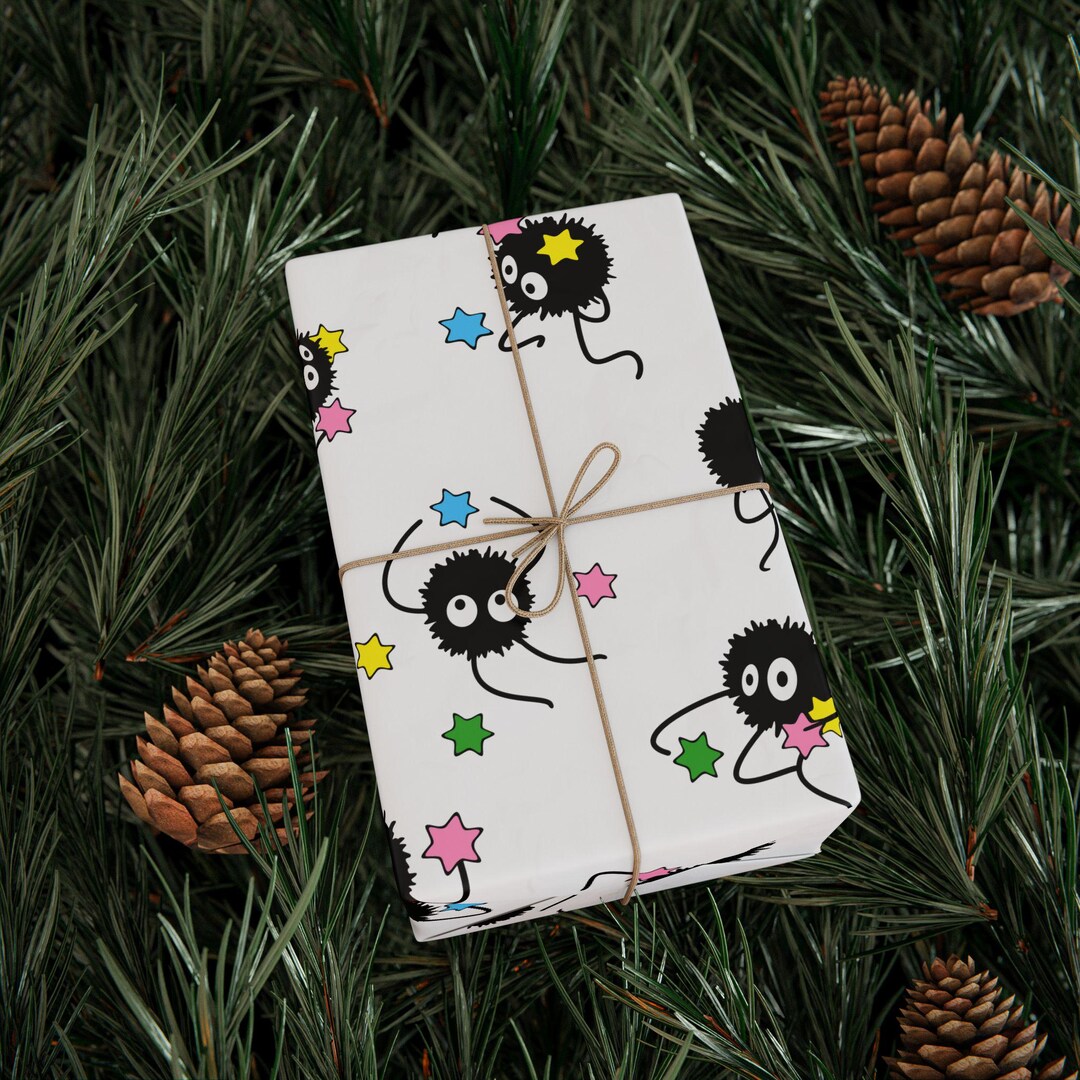 Soot Sprites Wrapping Paper, Kawaii, Gift, Star Candy, Anime Gifts ...
