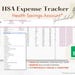 HSA Expense Tracker: Google Sheets Template (digital Download, Pink ...