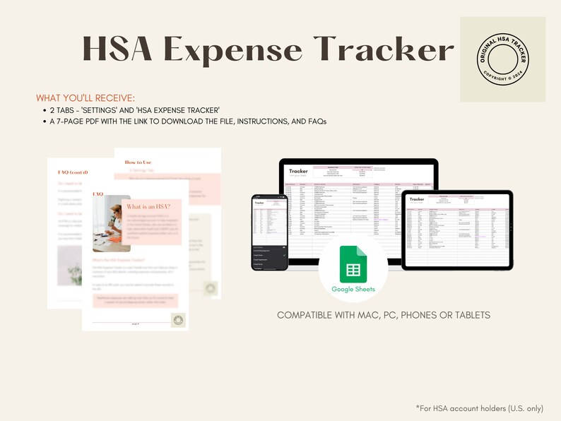 HSA Expense Tracker: Google Sheets Template With Category Dropdowns (digital Download) | How to ...