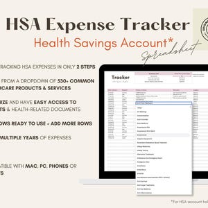HSA Expense Tracker: Google Sheets Template (digital Download, Pink ...